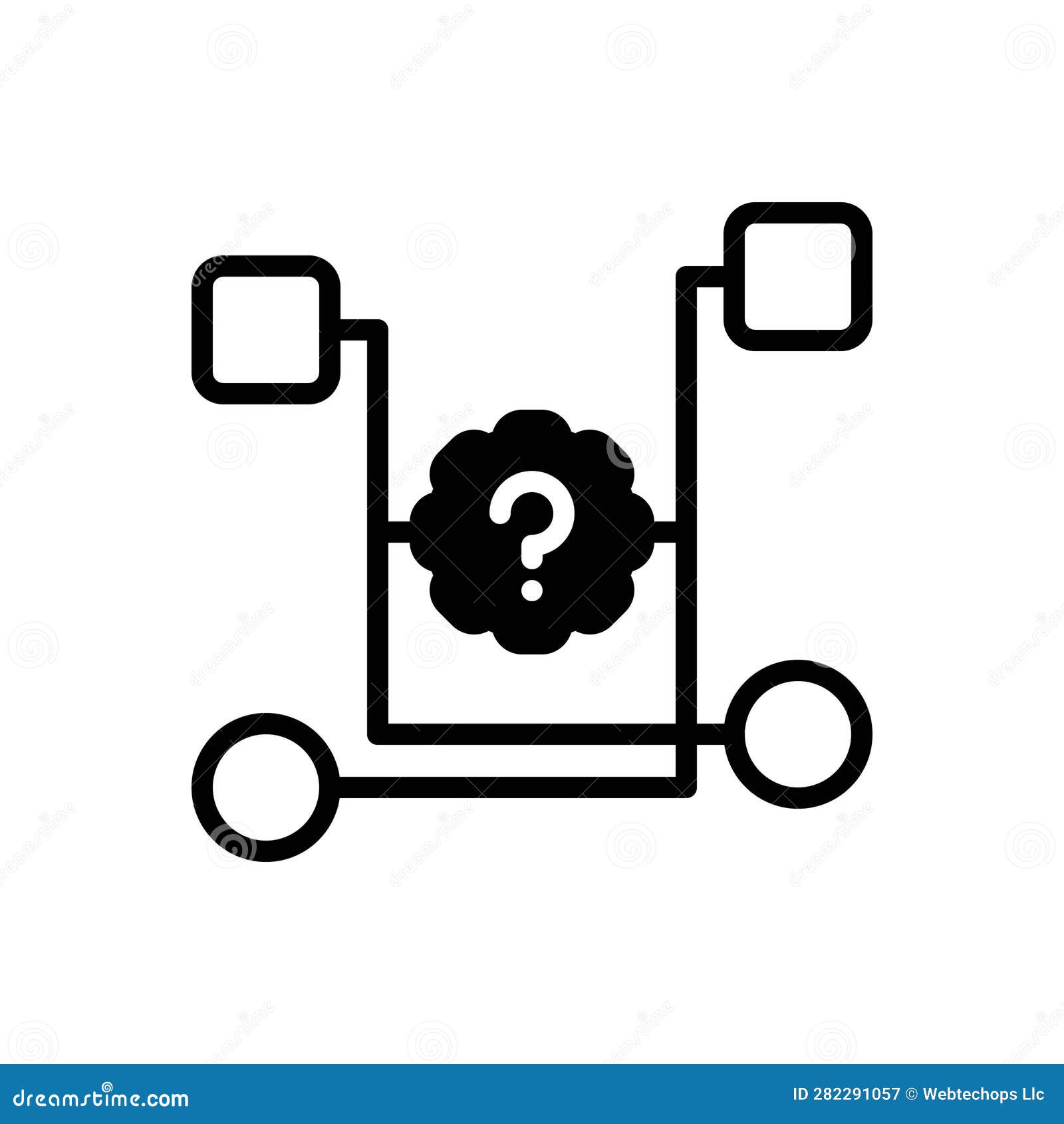Black Solid Icon for Cause, Reason and Device Stock Illustration ...