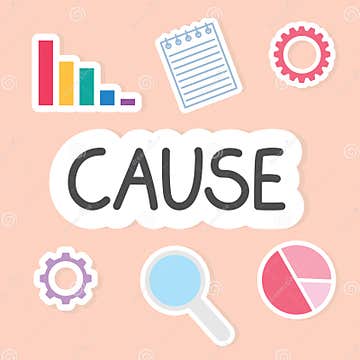 Cause word concept stock vector. Illustration of gear - 196417280