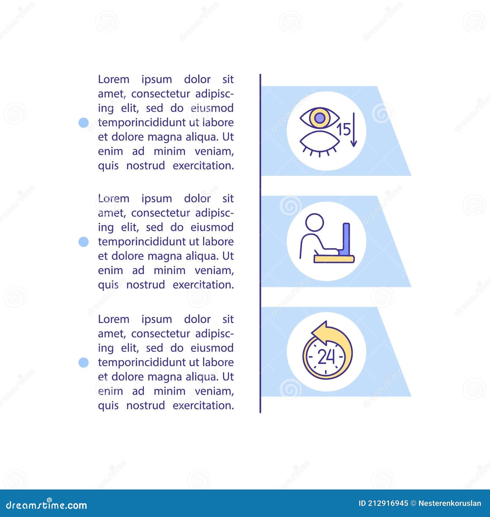 Causes of Digital Eyes Strain Concept Icon with Text Stock Vector ...