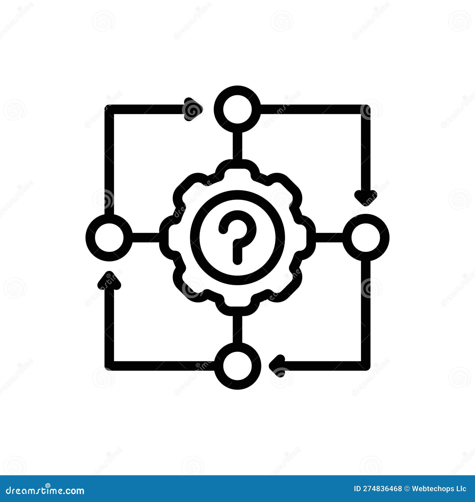 Black Line Icon for Causes, Reason and Connected Stock Vector ...