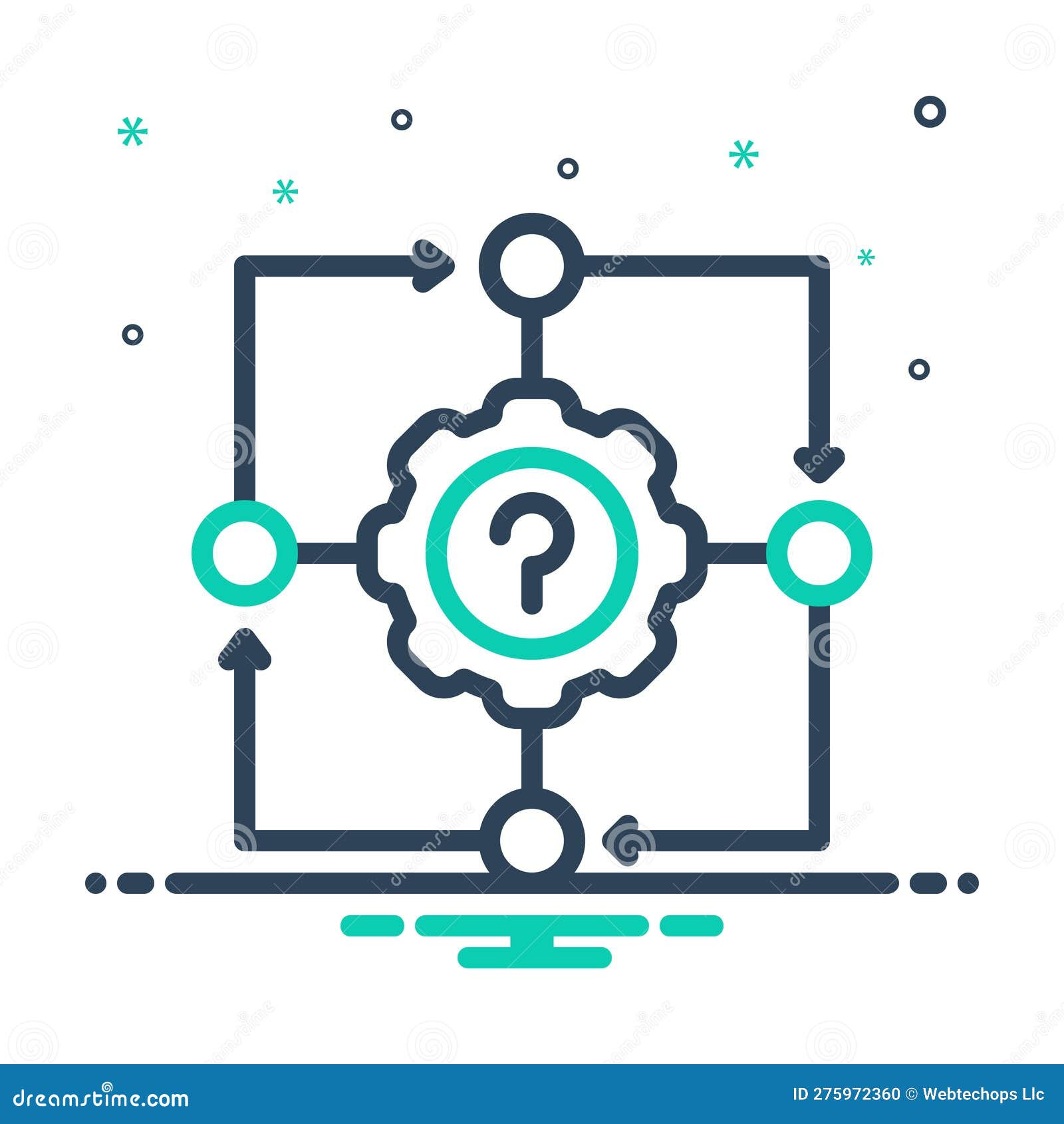 Mix Icon for Causes, Reason and Connected Stock Vector - Illustration ...