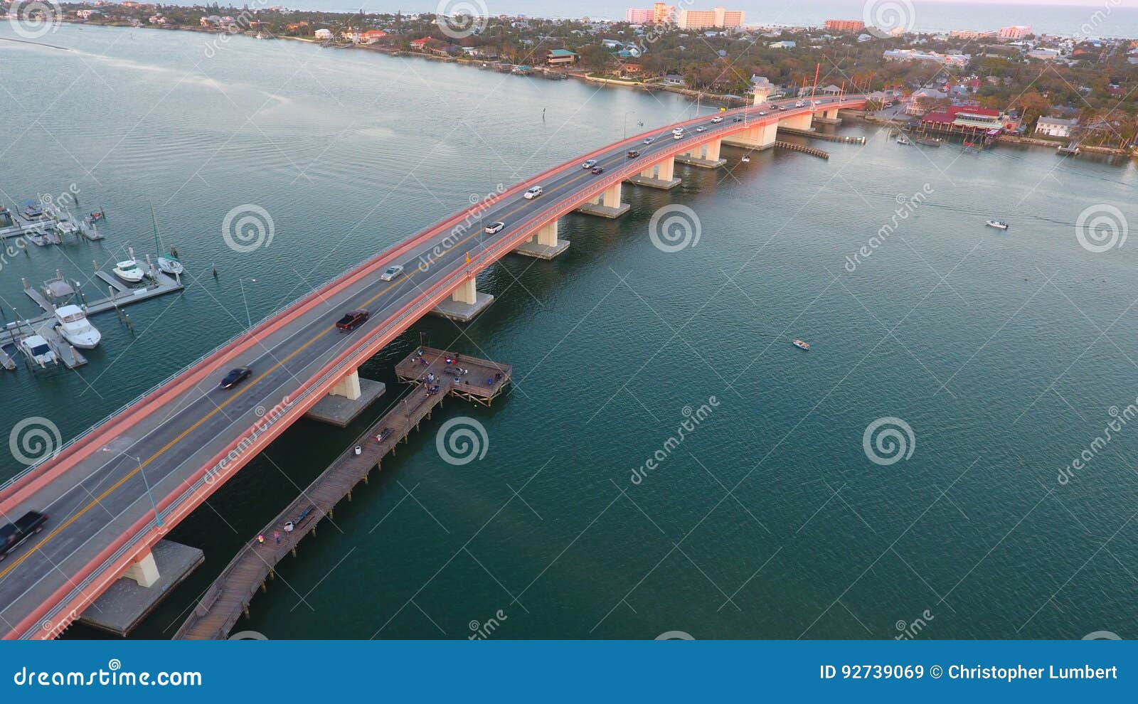 Causeway bridge stock image. Image of port, florida, river - 92739069