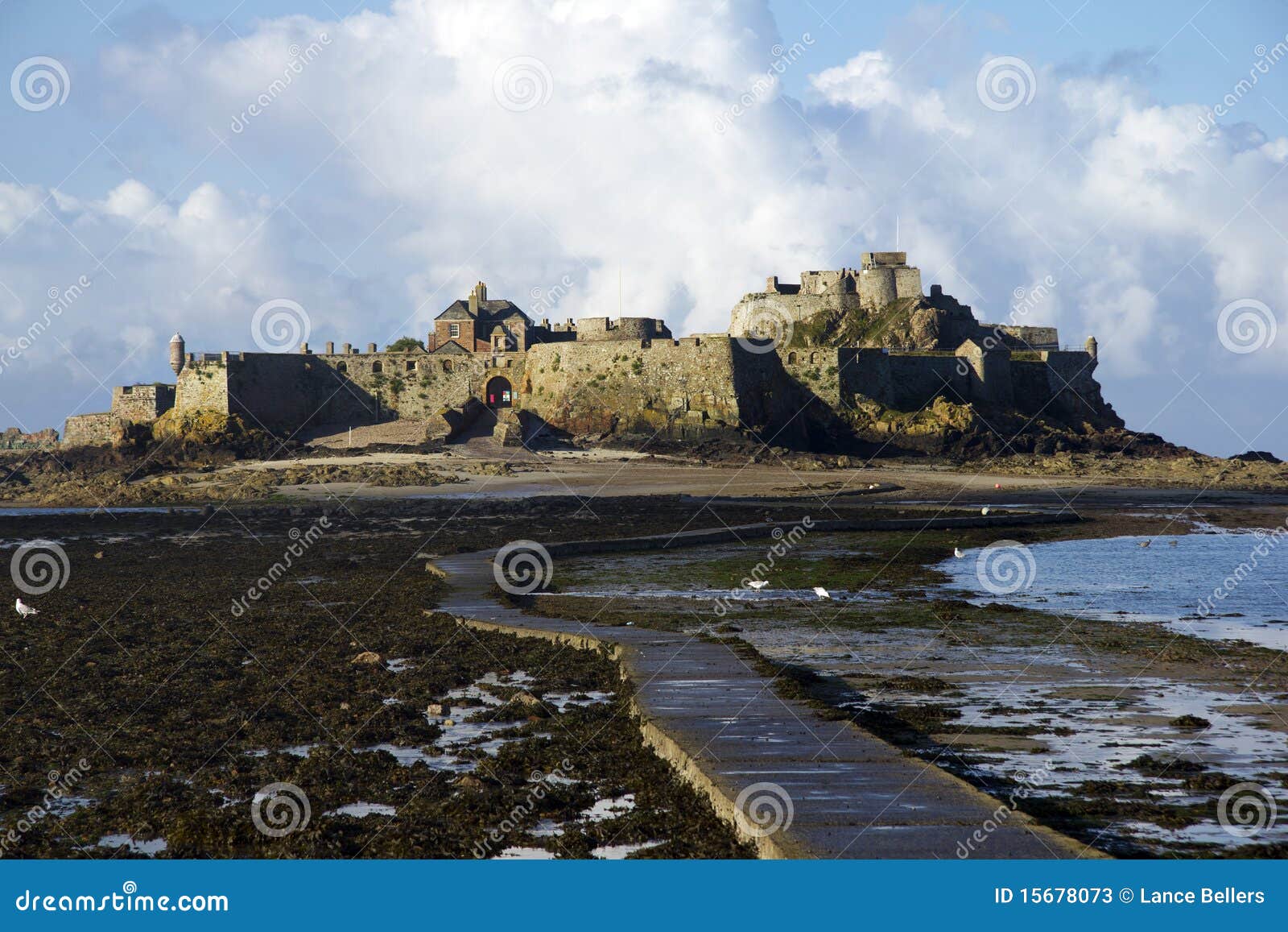Causeway To Elizabeth Castle, Jersey Stock Image - Image of castle ...