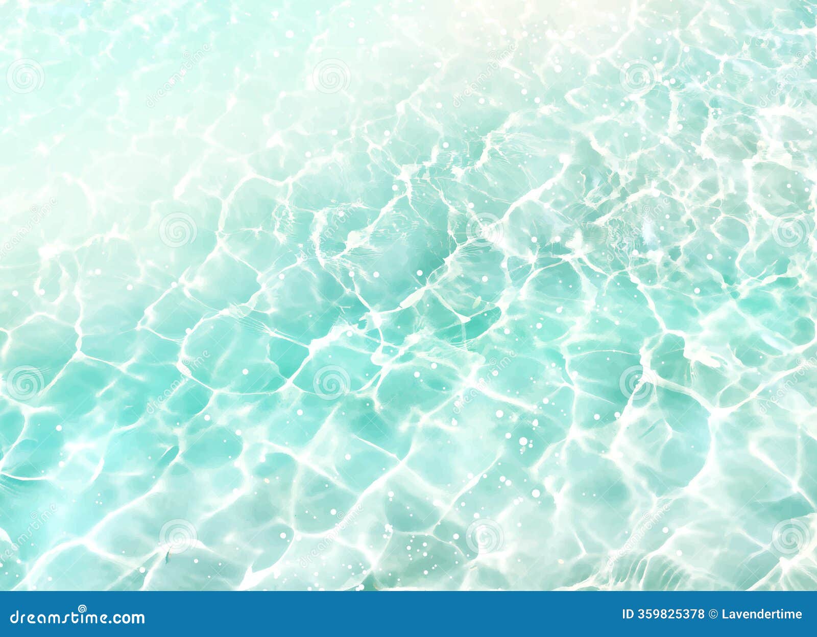 Vector Caustic Of Pool Water Seamless Texture. Swimming Pool Underwater ...