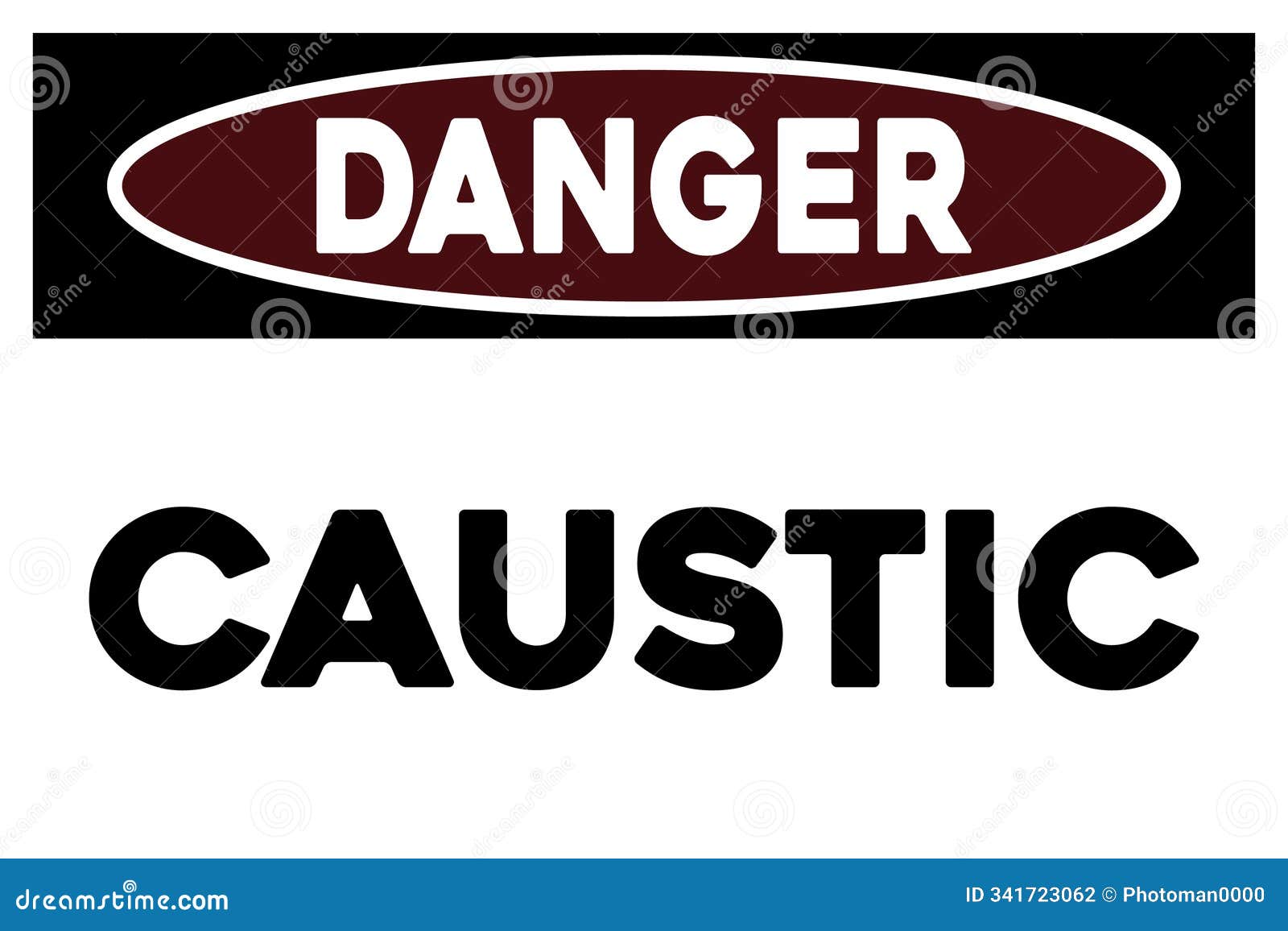 Caustic warning sign stock illustration. Illustration of white - 341723062