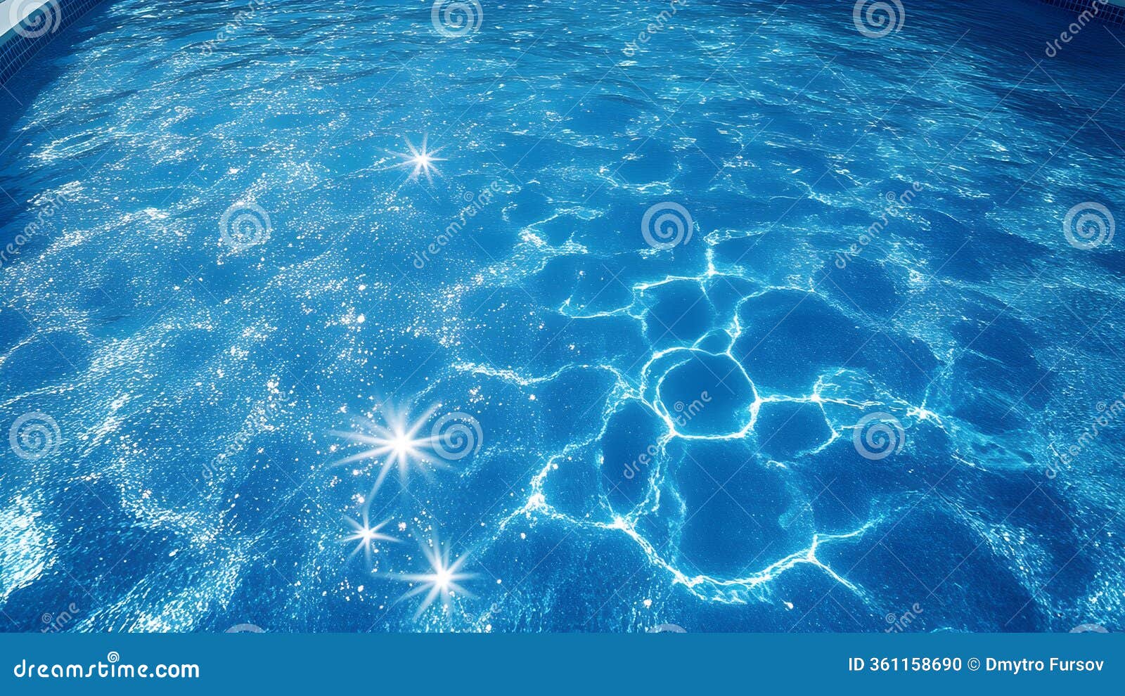Caustic Water Background with Light Reflections. Stock Photo - Image of ...