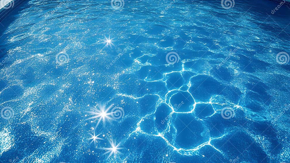Caustic Water Background with Light Reflections. Stock Photo - Image of ...