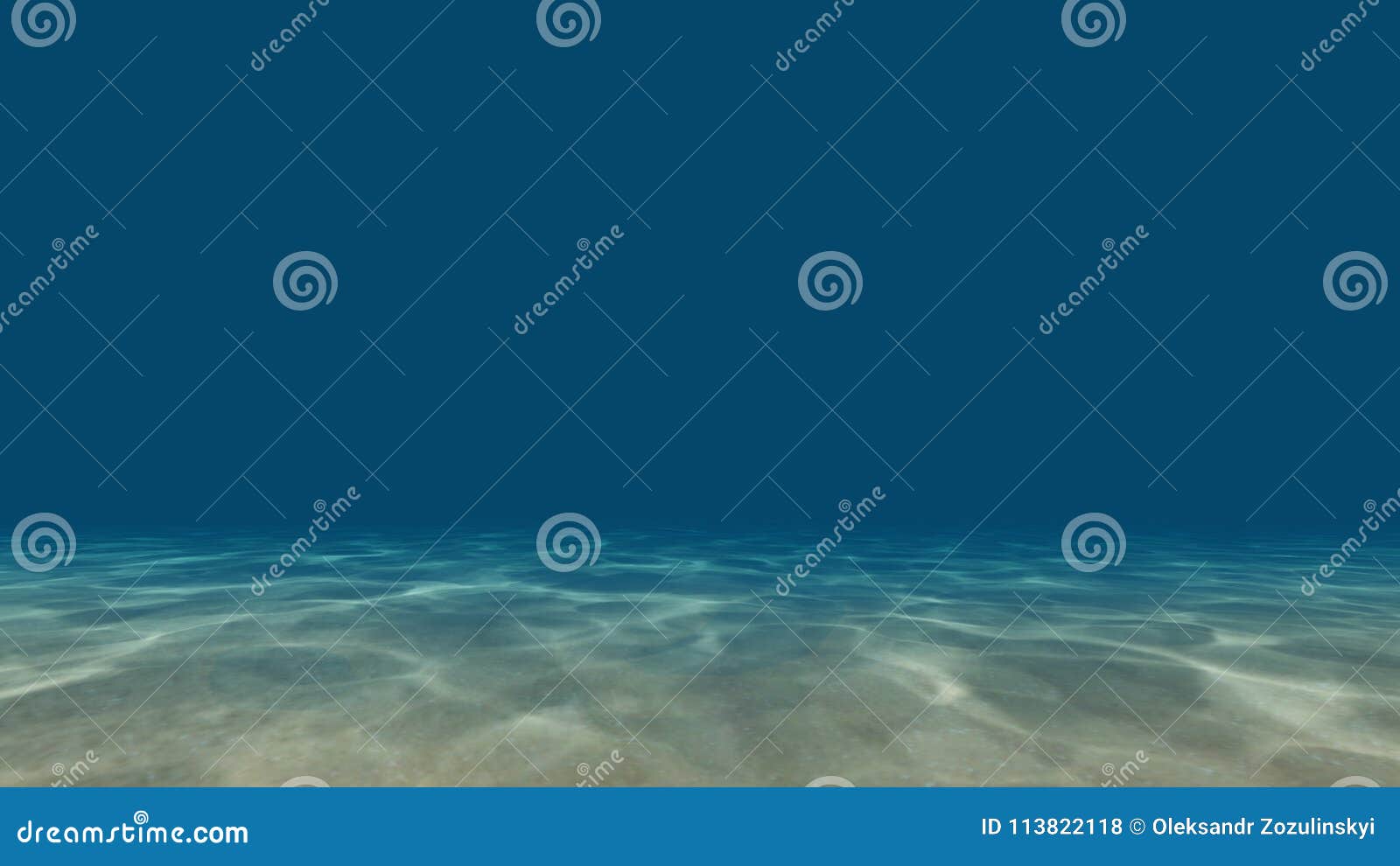 Caustics at the Bottom of the Sea 3D Render Stock Photo - Image of ...
