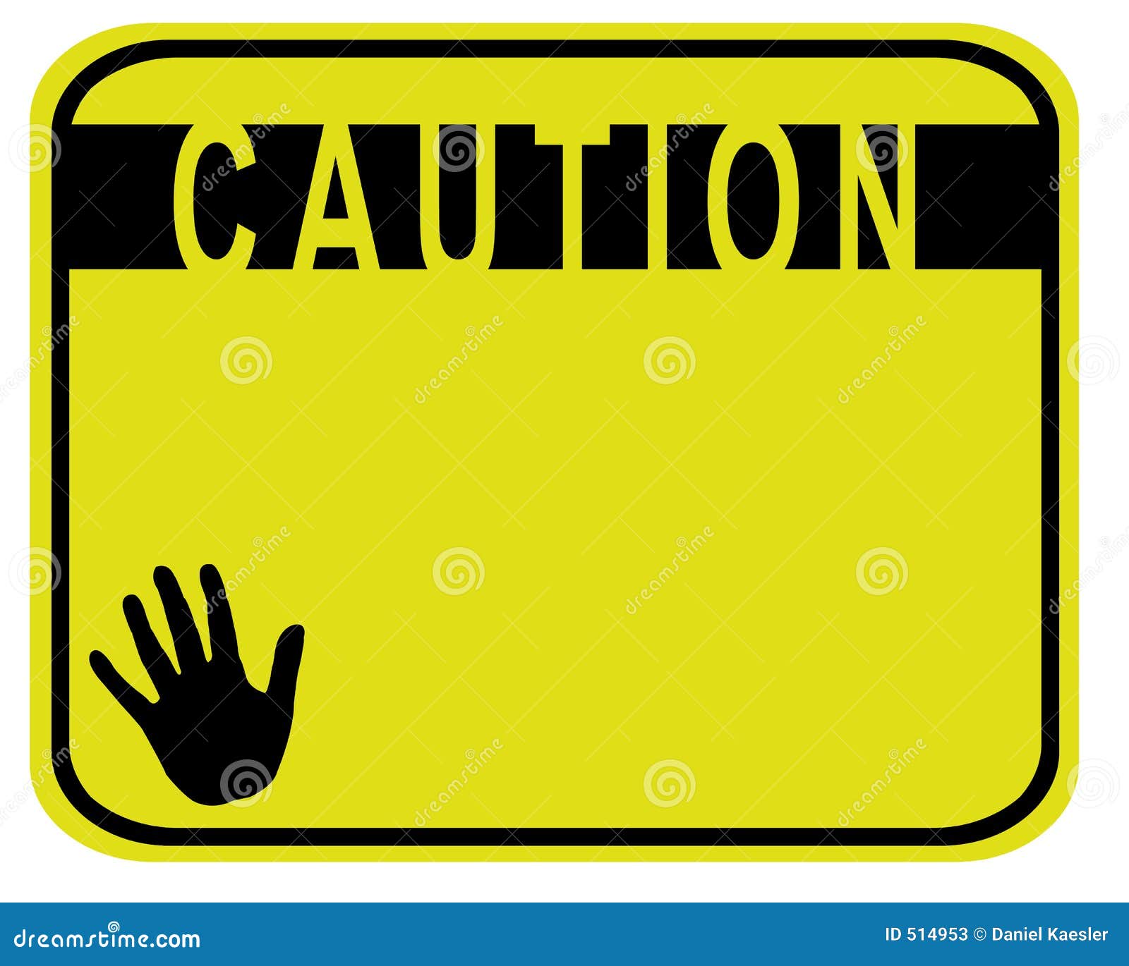 Caution stock illustration. Illustration of halt, signboard - 514953