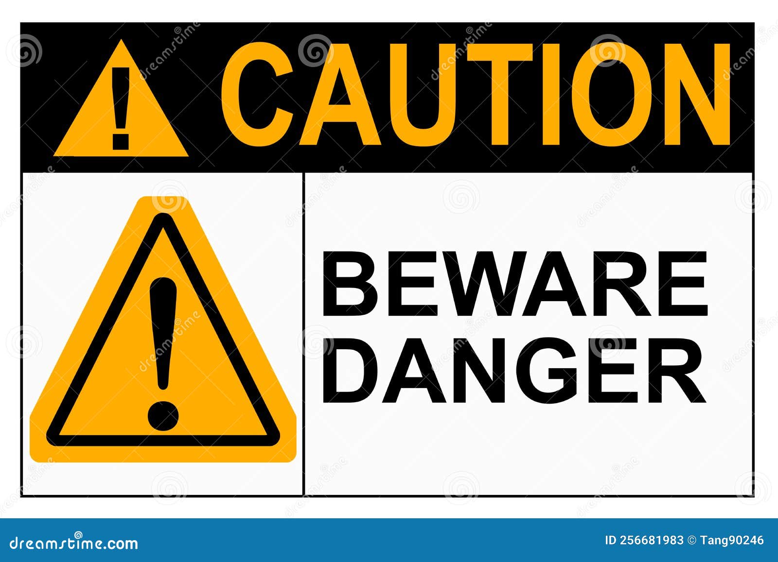 Caution Alert with Exclamation Sign Stock Illustration - Illustration ...