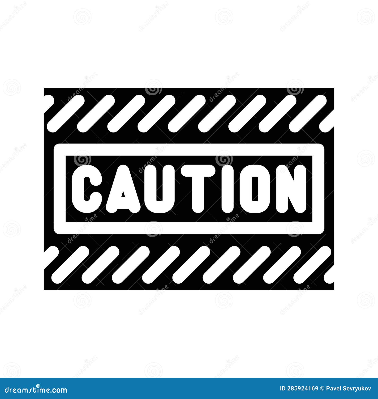 Caution Alert Glyph Icon Vector Illustration Stock Vector ...