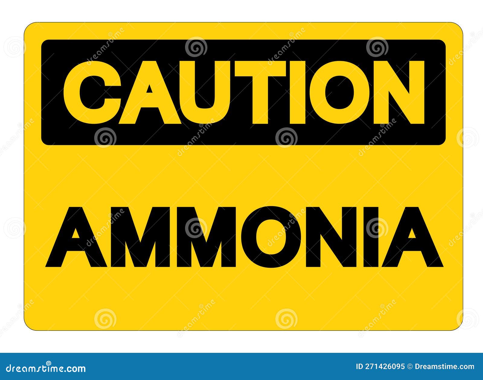 Caution Ammonia Symbol Sign,Vector Illustration, Isolate on White ...