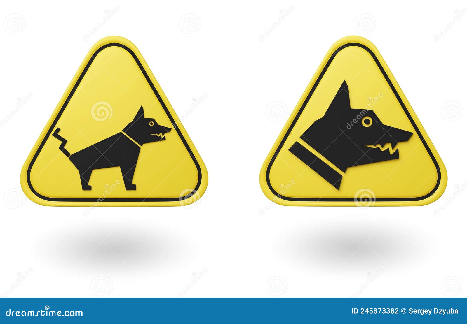 Caution angry dog sign stock illustration. Illustration of banned ...