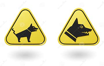 Caution angry dog sign stock illustration. Illustration of banned ...