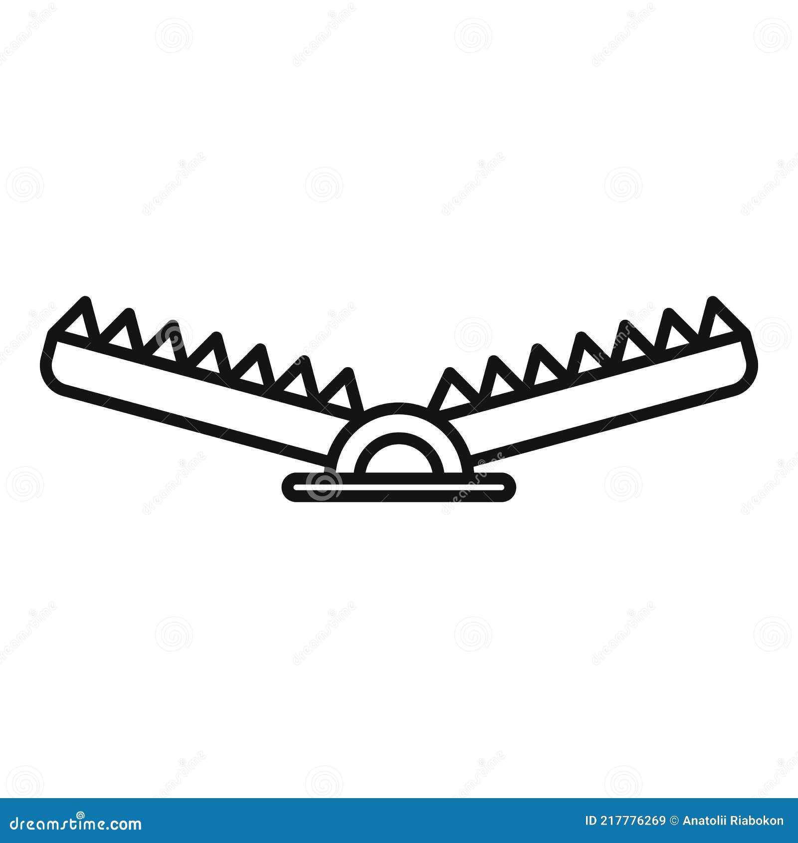 Caution Animal Trap Icon, Outline Style Stock Vector - Illustration of ...