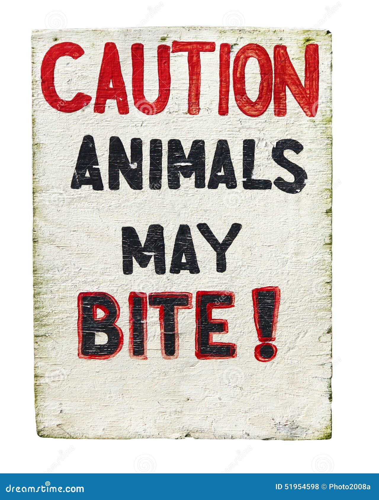 Caution Animals May Bite Sign Stock Photo - Image of cream, attention ...