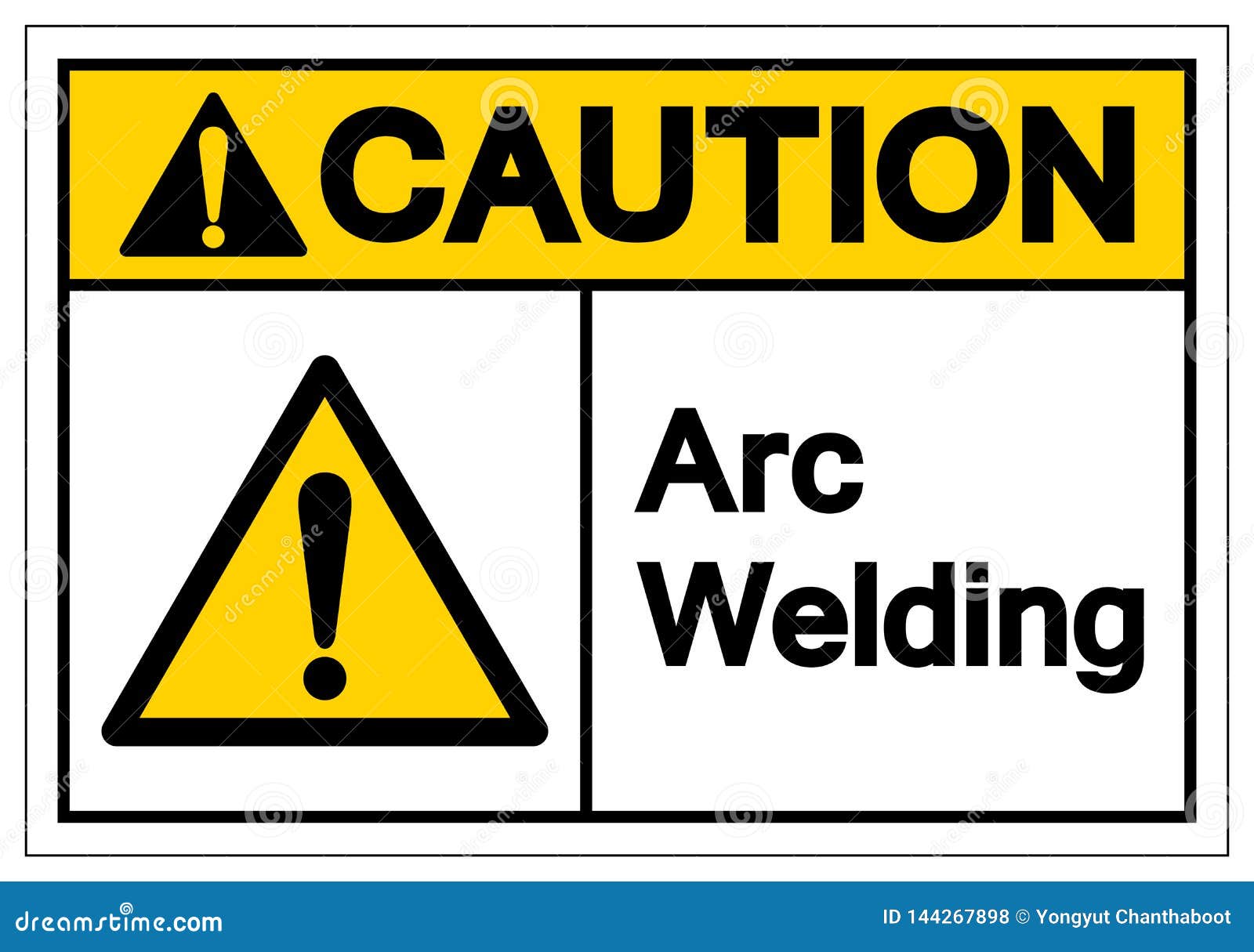 Caution ARC Welding Symbol Sign, Vector Illustration, Isolated On White ...