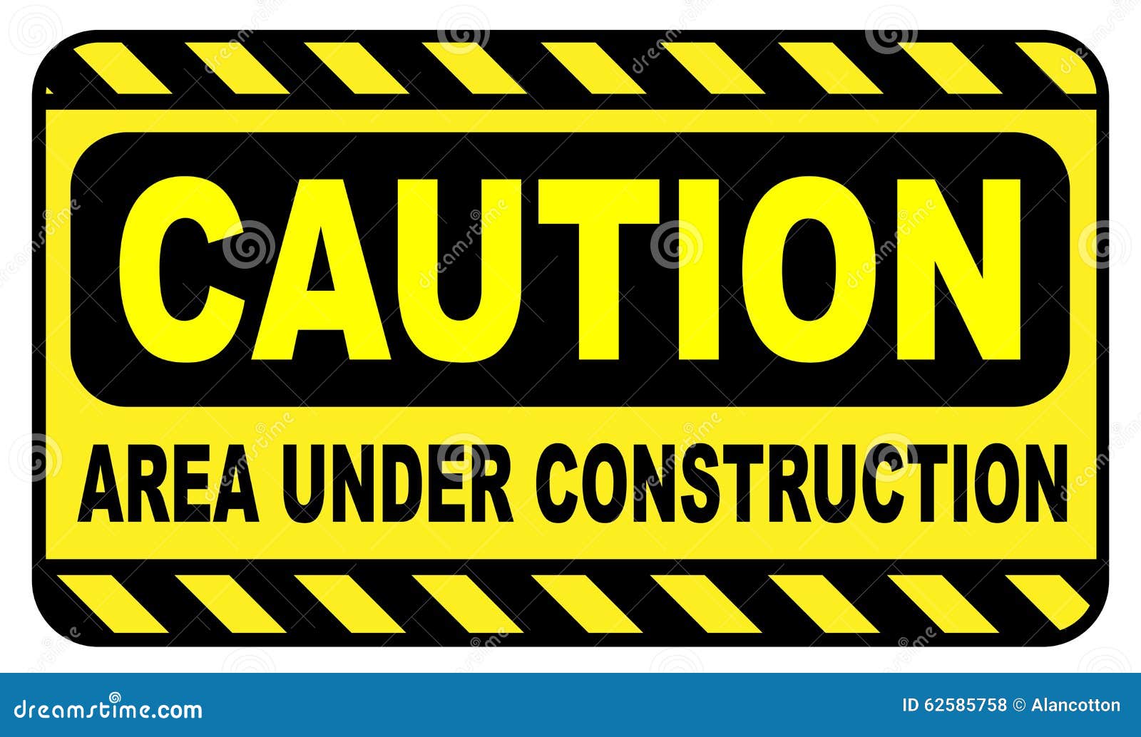 Caution Area Under Construction Stock Illustration - Illustration of ...