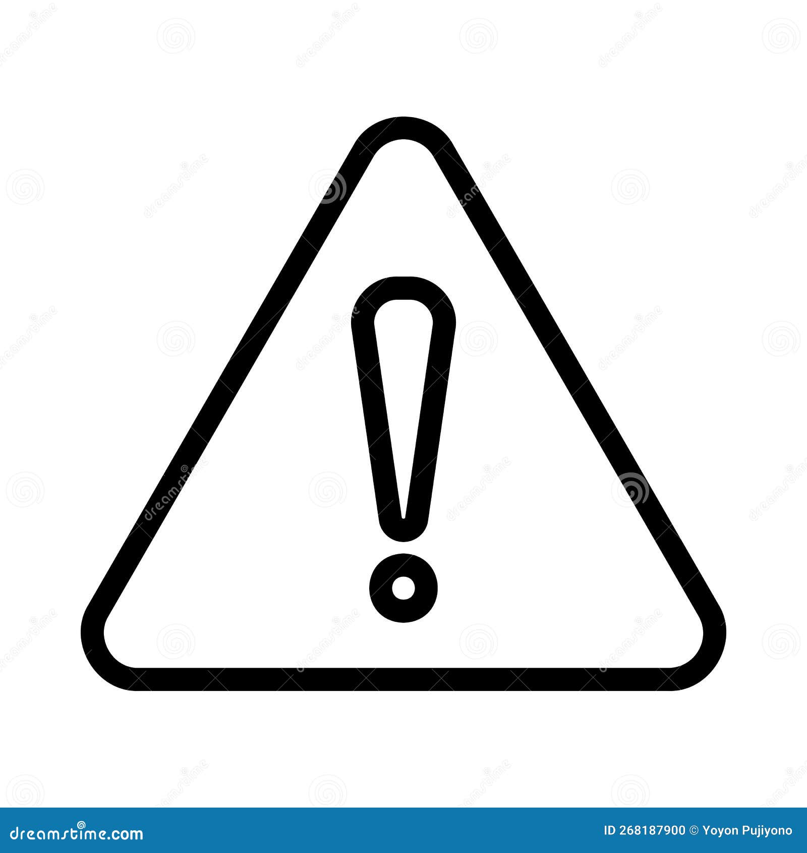 Caution, Attention or Danger Warning Icon with Triangle and Exclamation ...