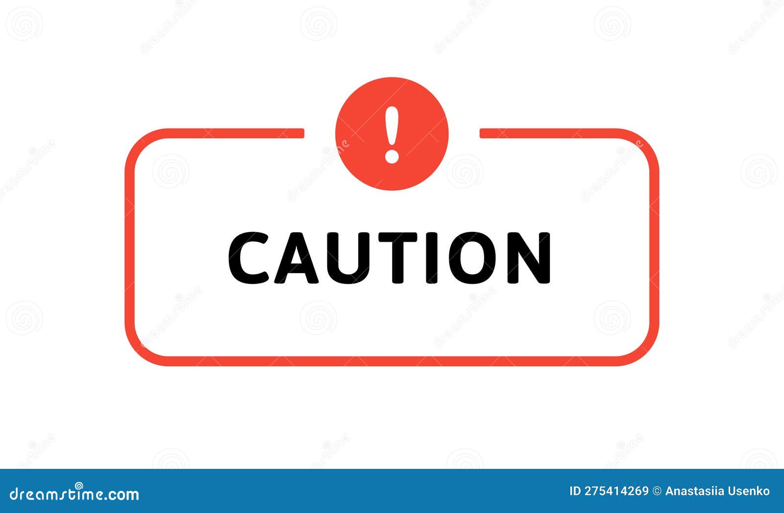 Caution Attention Sign. Vector Modern Color Illustration Stock Vector ...