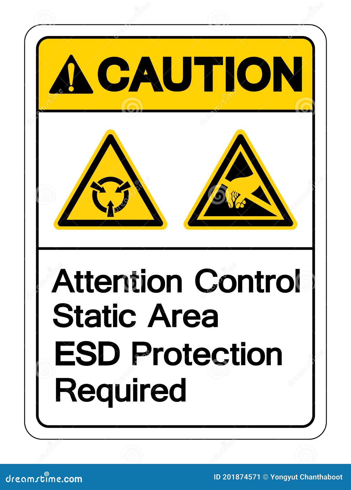 Caution Attention Static Control Area ESD Protection Required Symbol ... Caution Attention Static Control Area ESD Protection Required Symbol ...