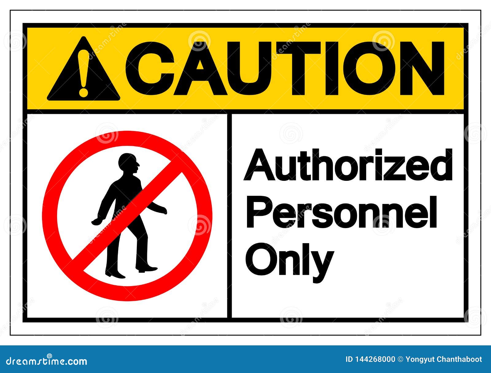 Caution Authorized Personnel only Symbol Sign ,Vector Illustration ...