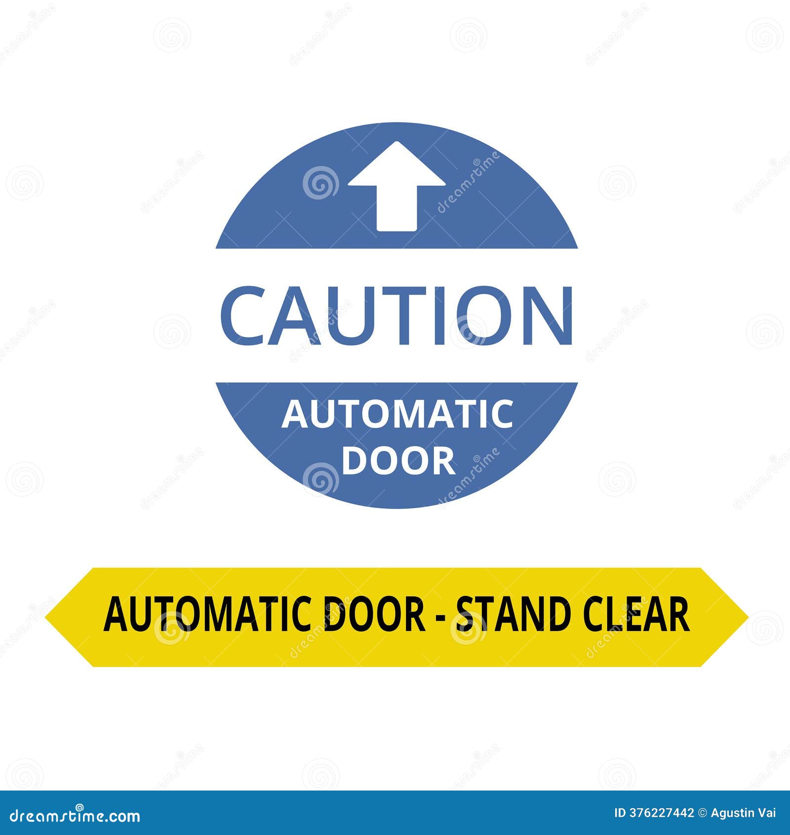 Caution Stand Clear Of Door Symbol Sign On White Background Vector ...