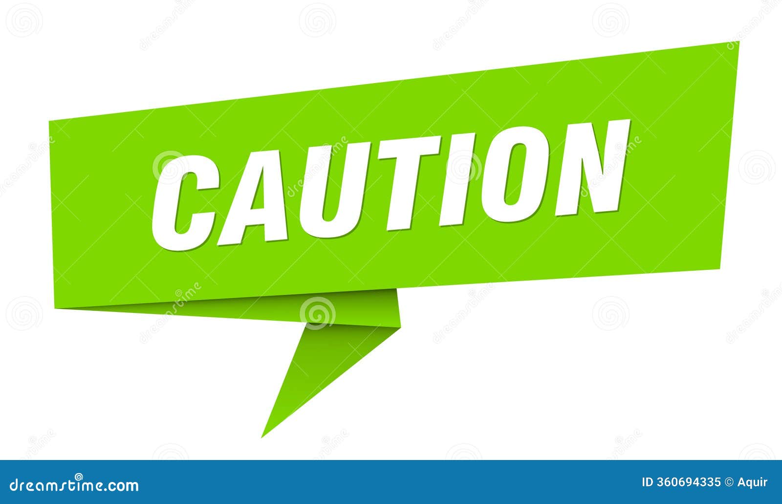 Caution Banner Template. Caution Ribbon Label. Cartoon Vector ...