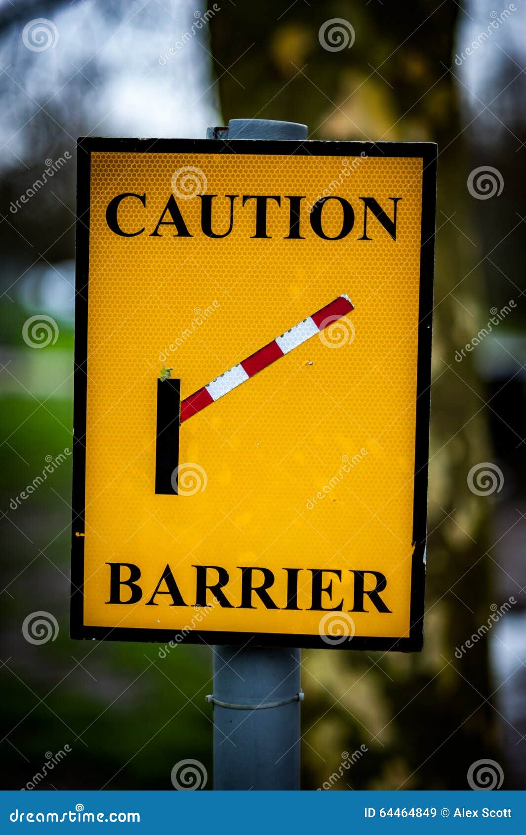 Caution barrier sign stock image. Image of sign, caution - 64464849