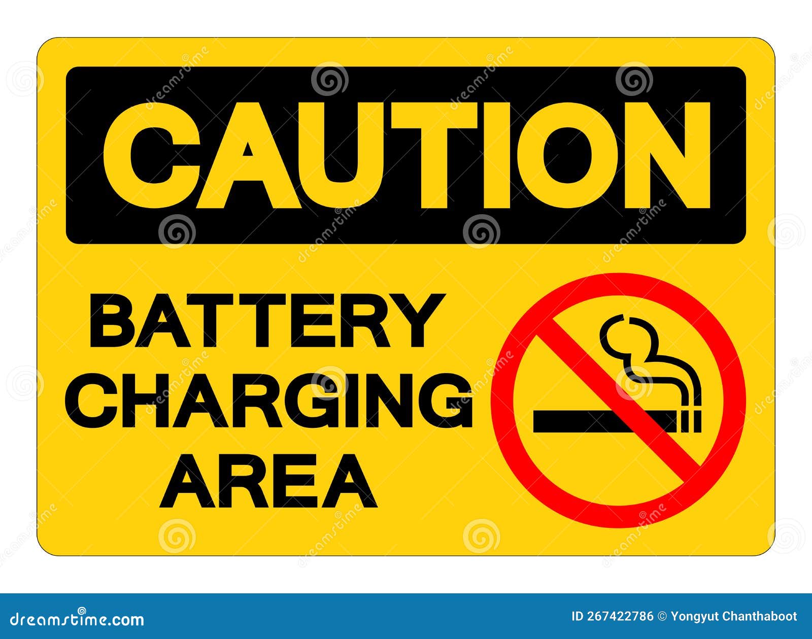 Caution Battery Charging Area Symbol Sign, Vector Illustration, Isolate ...