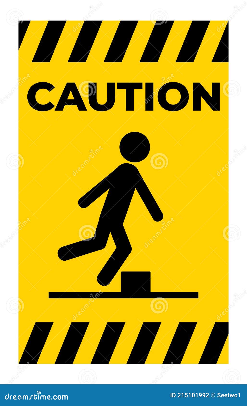 Caution Beware Obstacles Symbol Isolate on White Background Stock ...