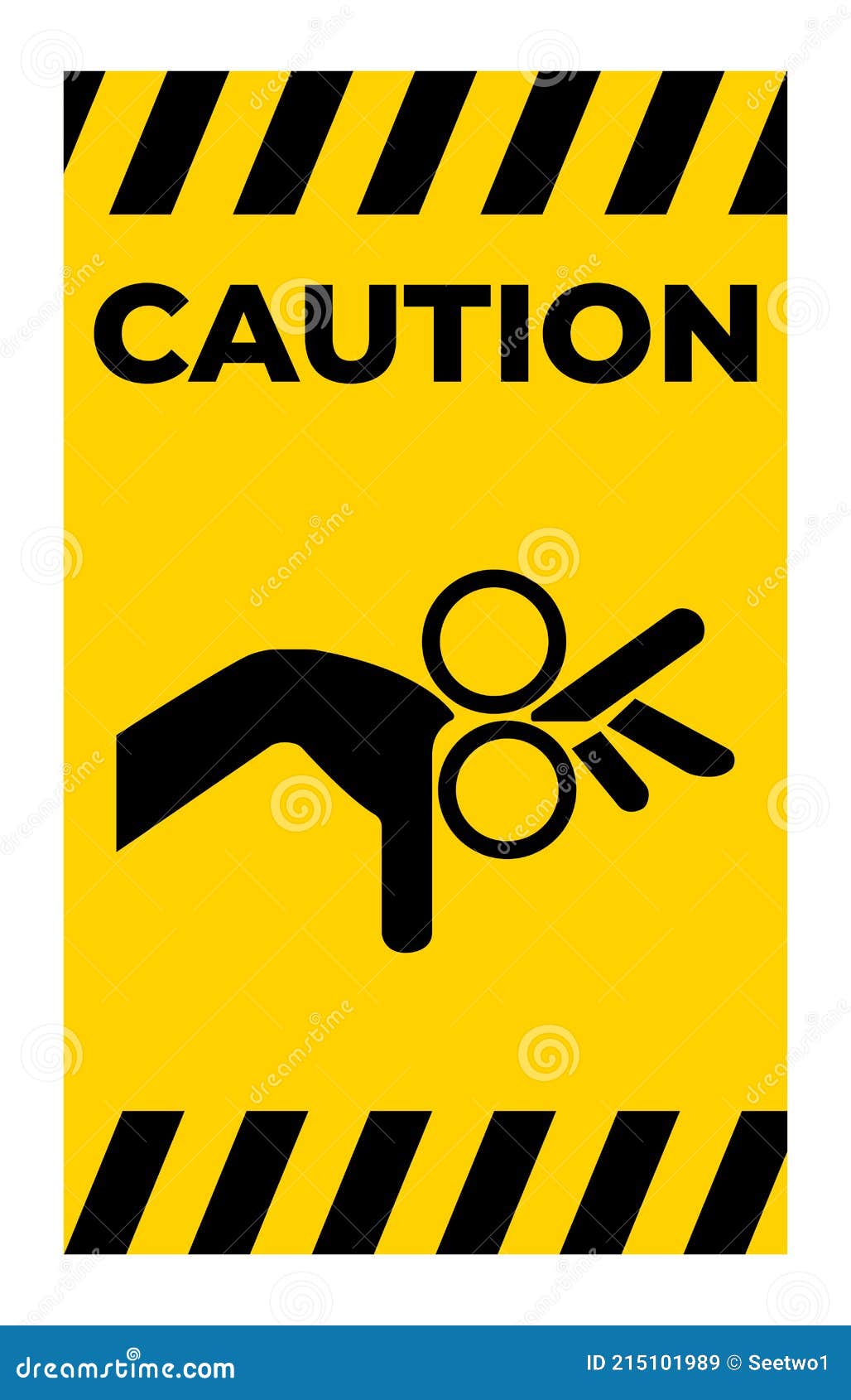 Caution Beware Roller Symbol Sign Isolate on White Background Stock ...