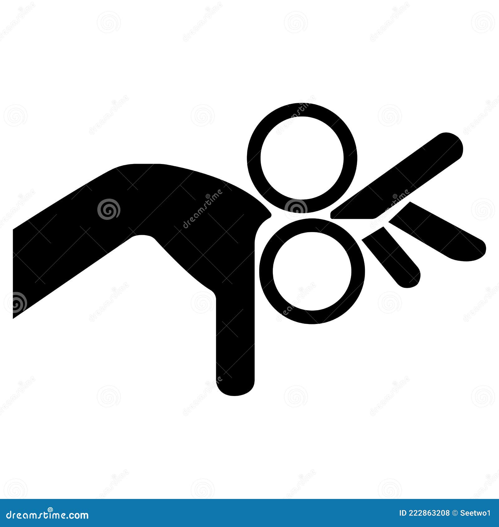 Caution Beware Roller Symbol Sign Isolate on White Background Stock ...