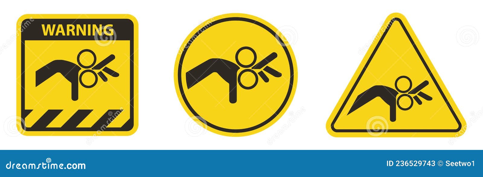 Caution Beware Opening Door Sign On White Background Cartoon Vector ... Caution Beware Opening Door Sign On White Background Cartoon Vector ...