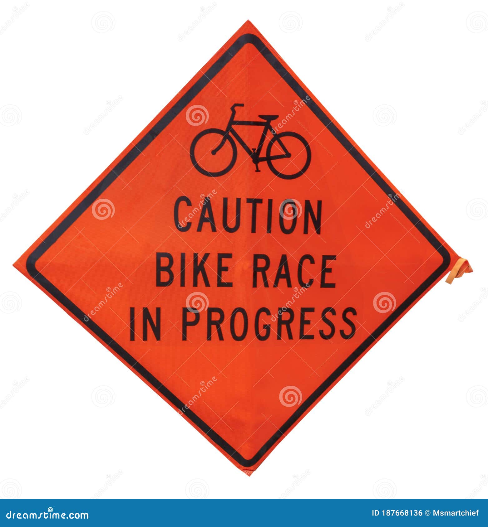 BIKE RACE in PROGRESS Sign stock photo. Image of competition - 187668136