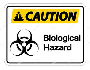 Caution Biological Hazard Symbol Sign Isolate on White Background ...
