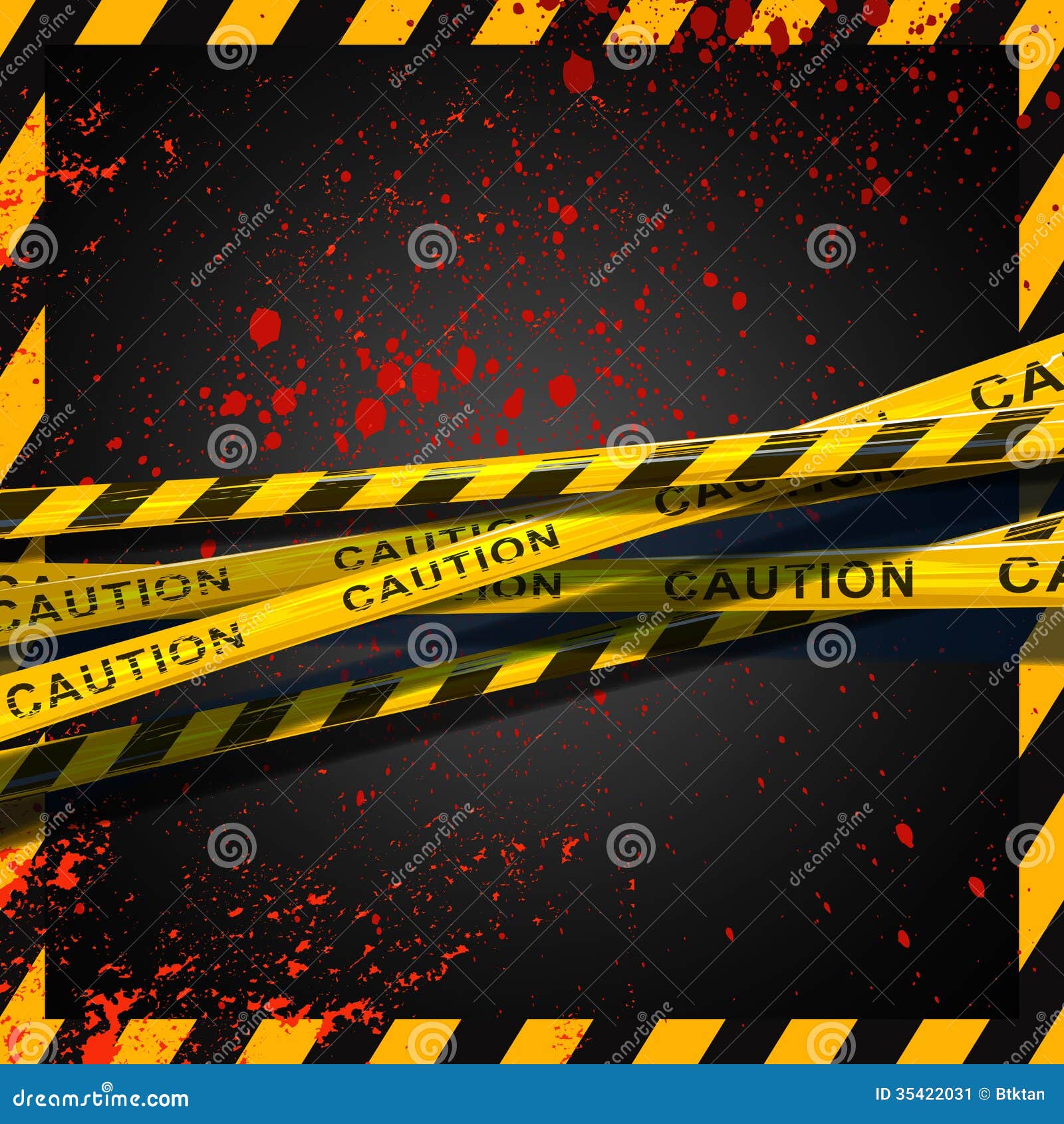 Caution stock illustration. Illustration of ribbon, disaster - 35422031