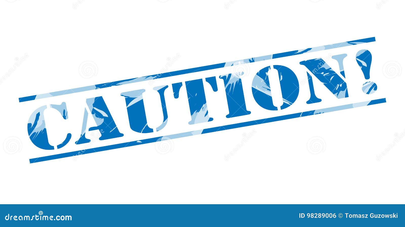 Caution blue stamp stock illustration. Illustration of background ...