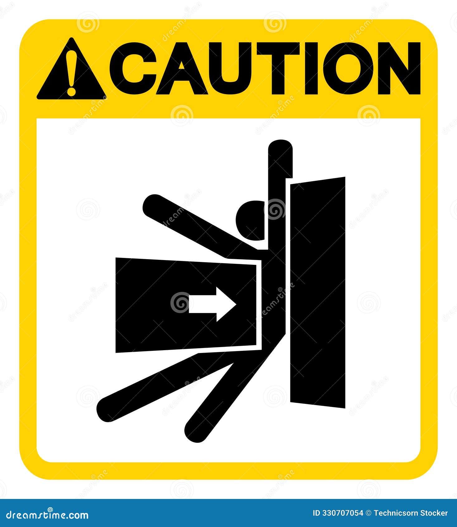 Caution Body In Rollers Do Not Touch Symbol Sign, Vector Illustration ...