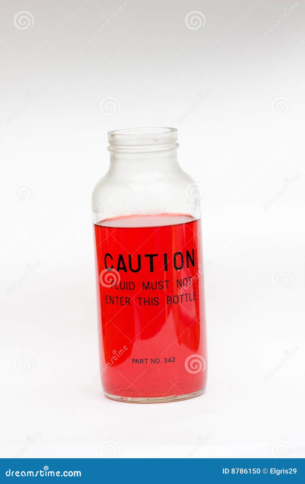 Caution Bottle with Red Liquid Stock Photo - Image of medicine, liquid ...
