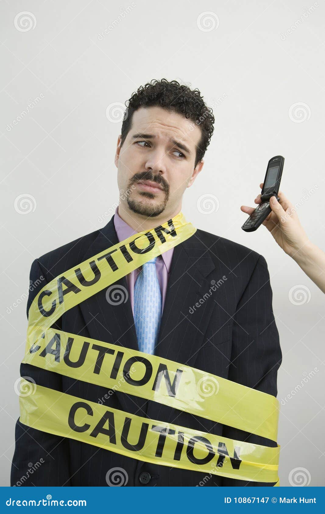 Caution businessman stock image. Image of bizarre, caution - 10867147