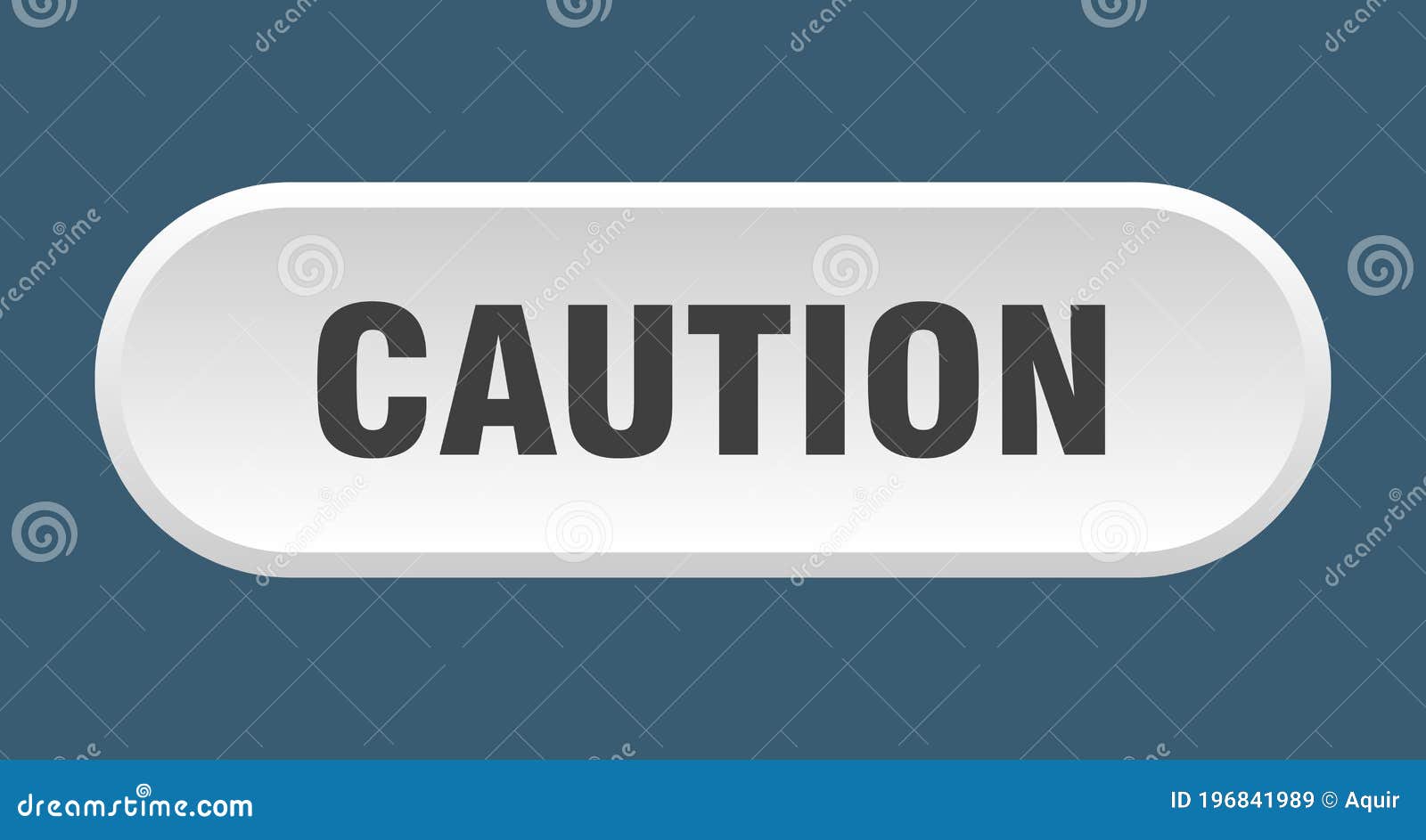 Caution button stock vector. Illustration of flat, vector - 196841989