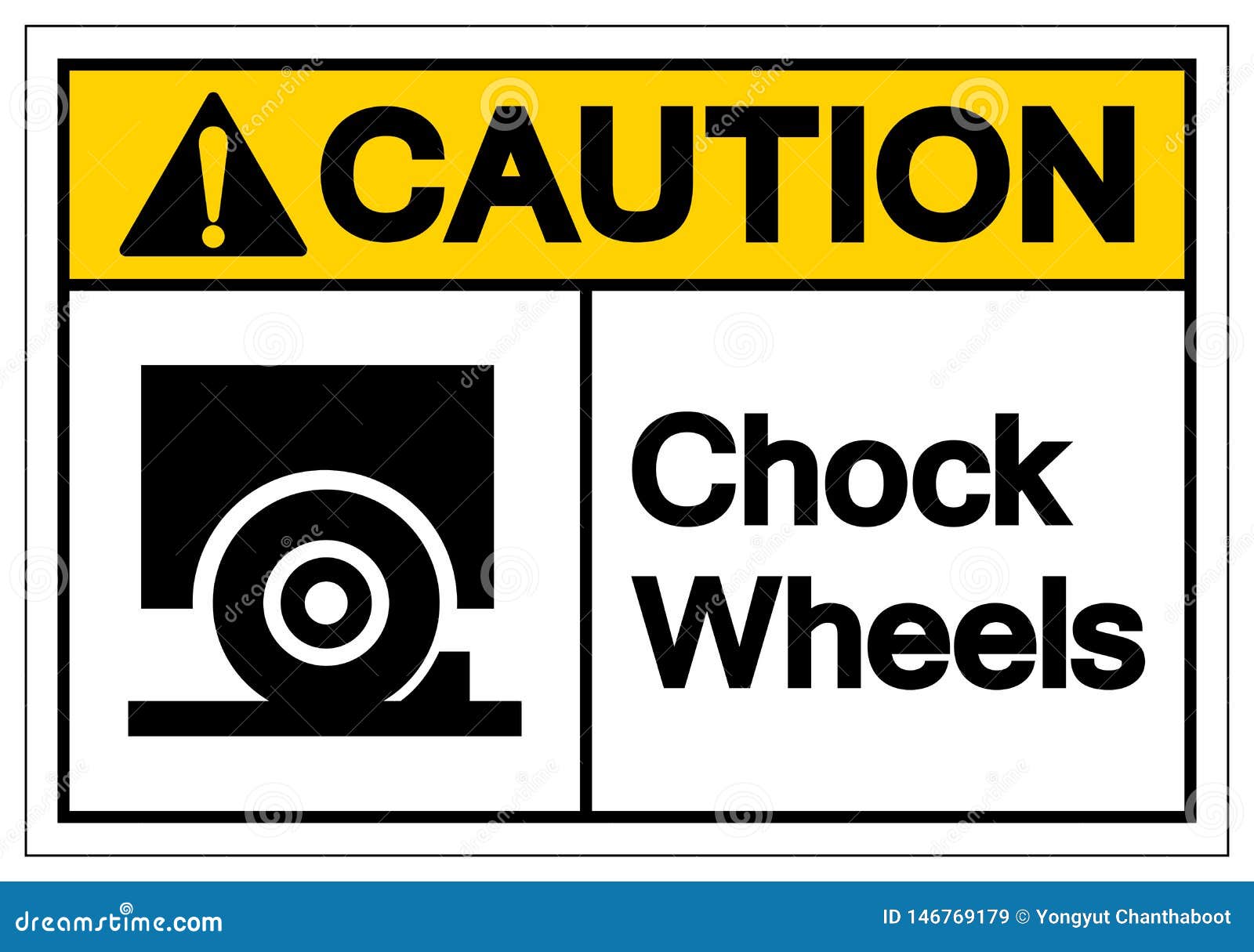Warning Chock Wheels Symbol Sign, Vector Illustration, Isolate On White ...