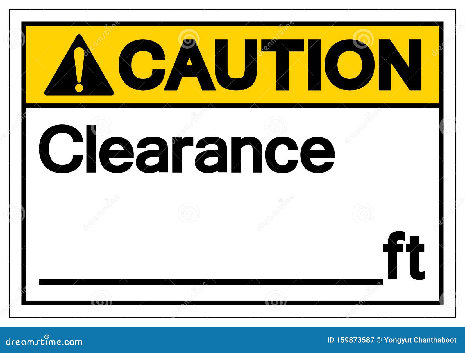 Caution Clearance Symbol Sign ,Vector Illustration, Isolate on White ... Caution Clearance Symbol Sign ,Vector Illustration, Isolate on White ...