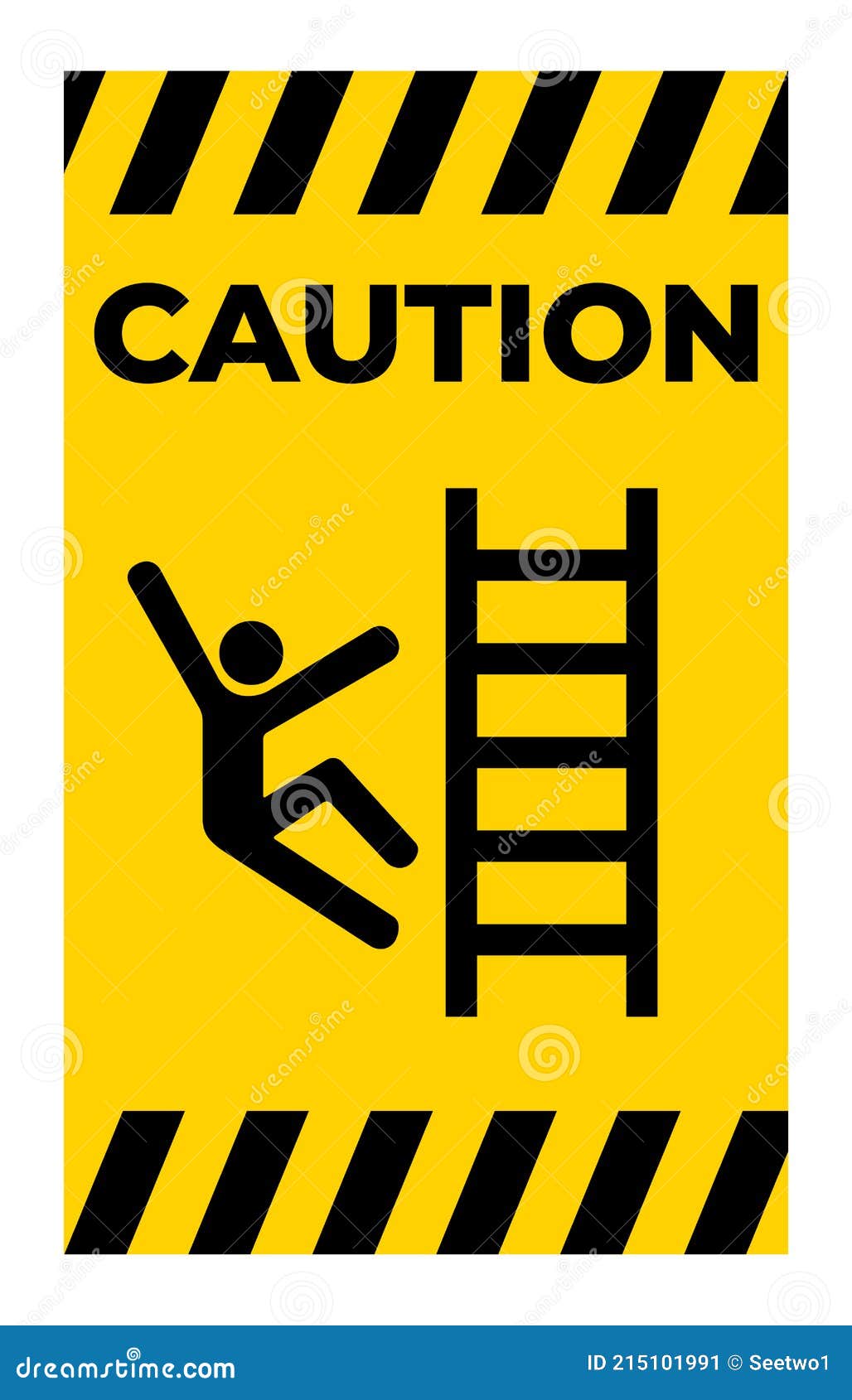 Caution Climb Hazard Symbol Sign Isolate on White Background Stock ...