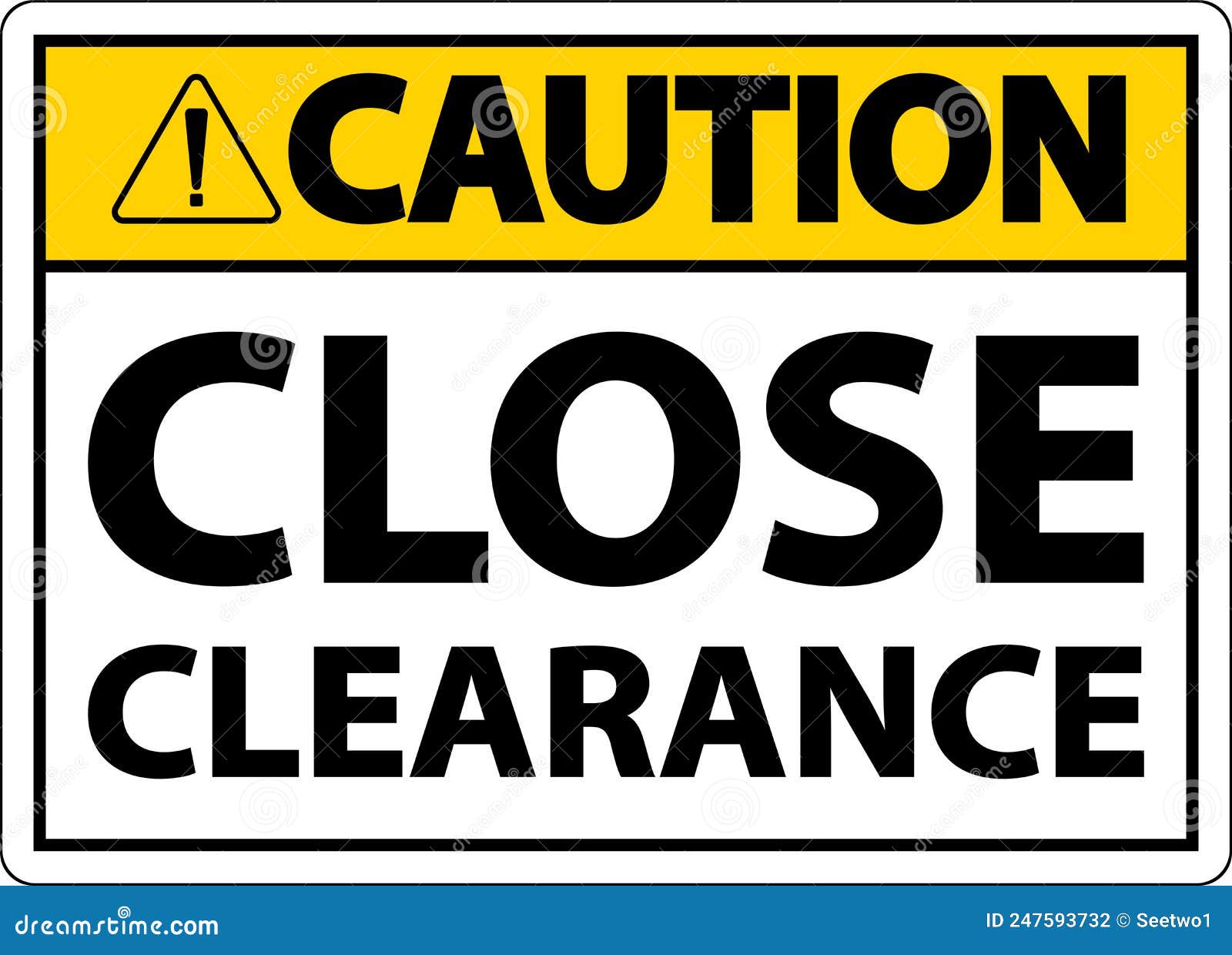 Caution Low Clearance Symbol Sign, Vector Illustration, Isolate On ...