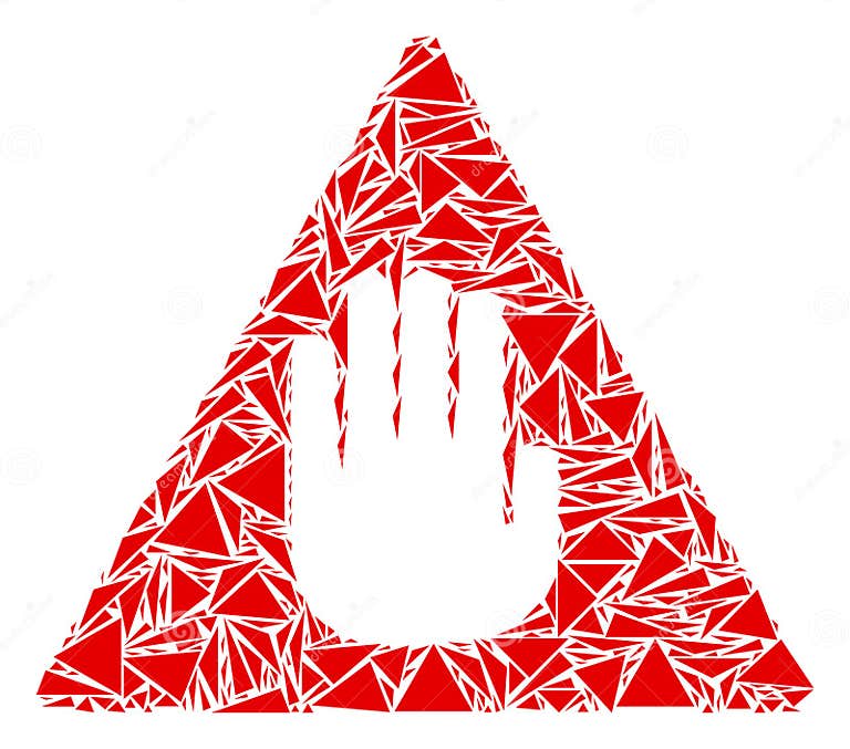 Caution Collage of Triangles Stock Vector - Illustration of careful ...