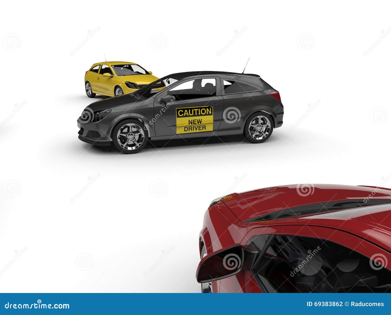 Caution Concept Regarding New Drivers Stock Illustration - Illustration ...