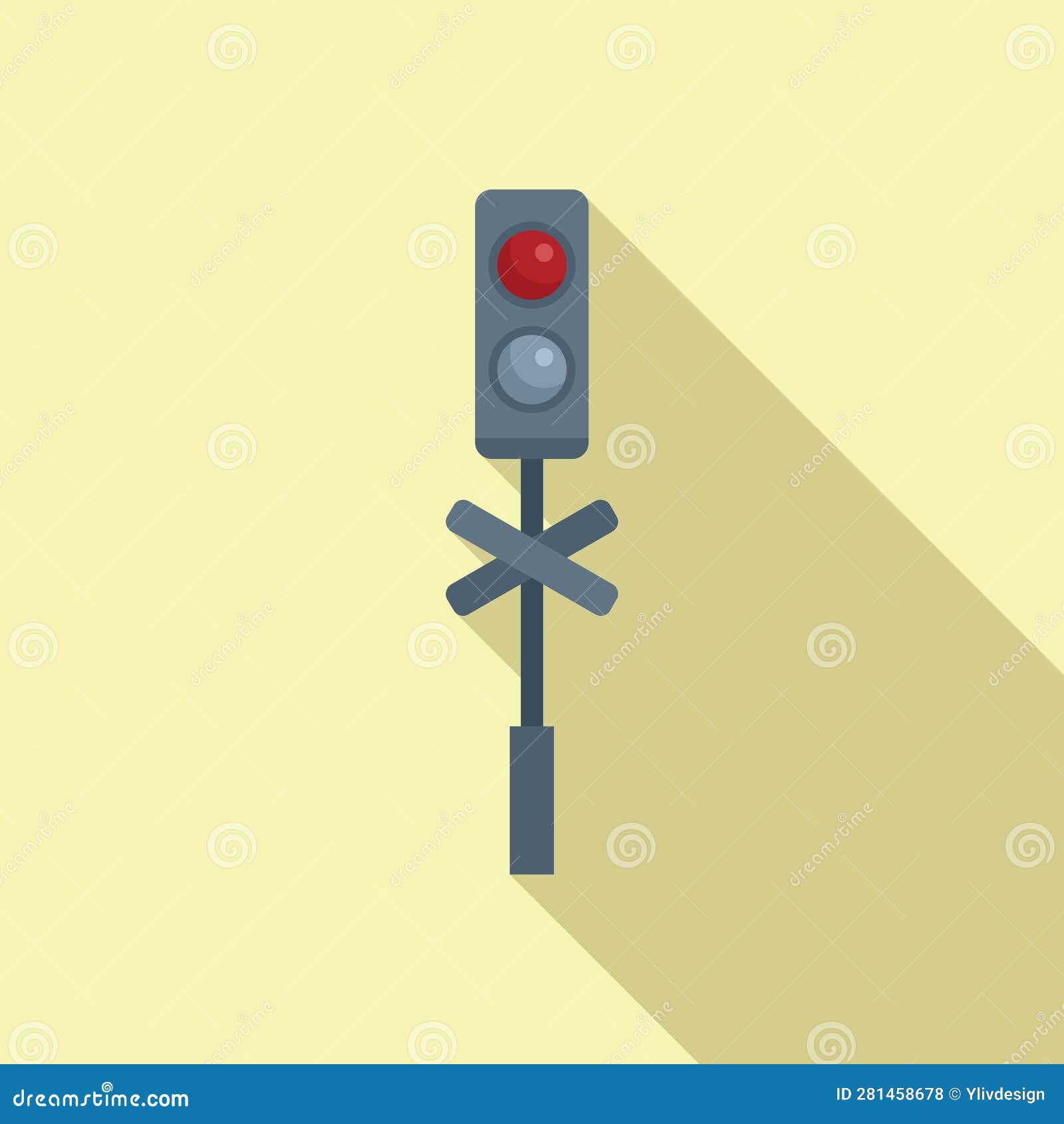 Caution Control Icon Flat Vector. Road Train Stock Illustration ...