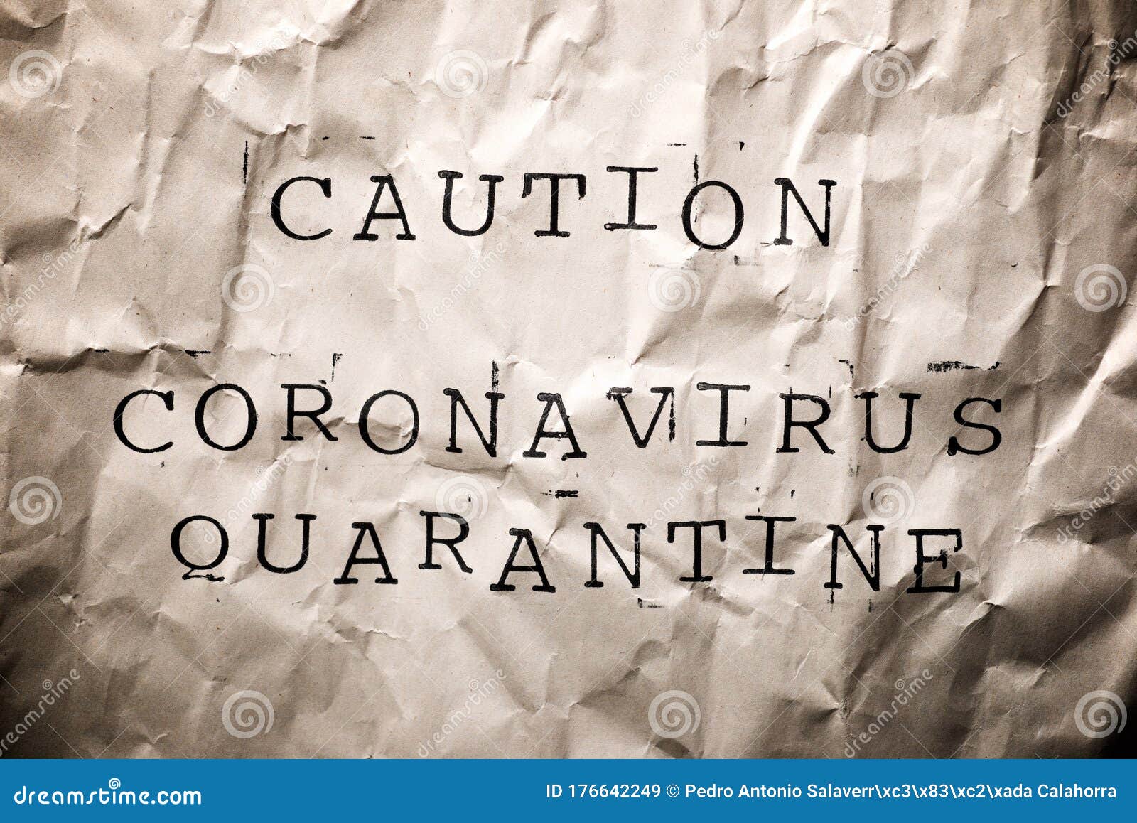 Caution Coronavirus Quarantine Sign Stock Image - Image of concepts ...